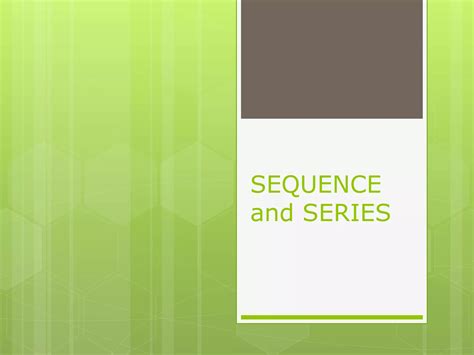 Sequence And Series Pptx