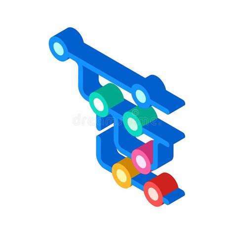 Version Control Software Isometric Icon Vector Illustration Stock