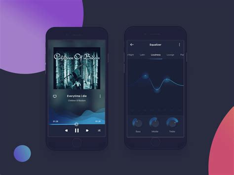 Music App UI Dark Theme Free PSD Freebie Supply