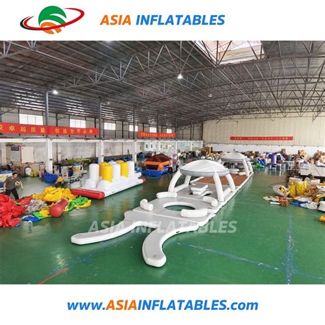 Heavy Duty Inflatable Yacht Island Floating Inflatable Dock Platform Inflatable Water Platform
