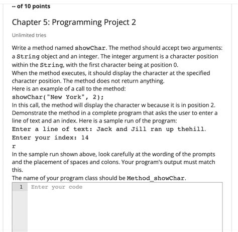 Solved Of 10 Points Chapter 5 Programming Project 2