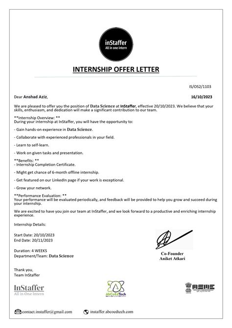 Anshad Aziz On Linkedin Datascience Internshipcompletion Gratitude