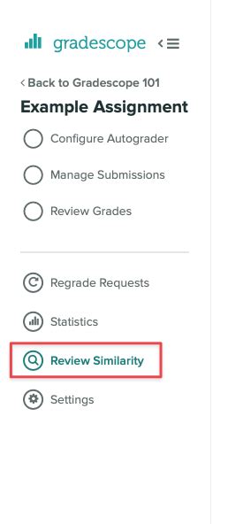 Generating A Code Similarity Report Gradescope Guides
