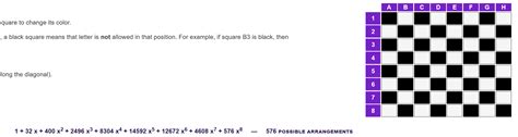 Find The Rook Polynomial For The White Squares Of The