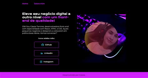 GitHub CassiaTL13 Portfolio Meu Primeiro Portfolio Desenvolvido
