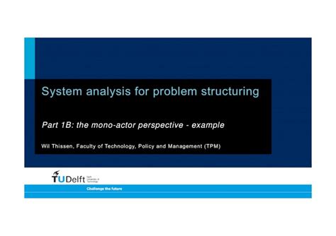 Pdf System Analysis For Problem Structuring · Functions Of Basic
