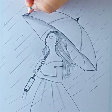 How To Draw A Girl In The Rain
