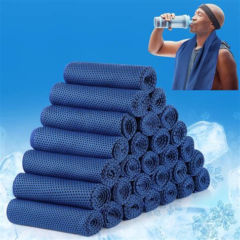 Redbaker 100 Pcs Cooling Towels Bulk 30 X 11 Inch Ice Towel Cooling