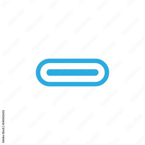 Eps10 Blue Vector Usb Type C Port Connector Abstract Icon Isolated On