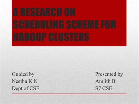 Scheduling Scheme For Hadoop Clusters Pptx Cloud Computing Internet