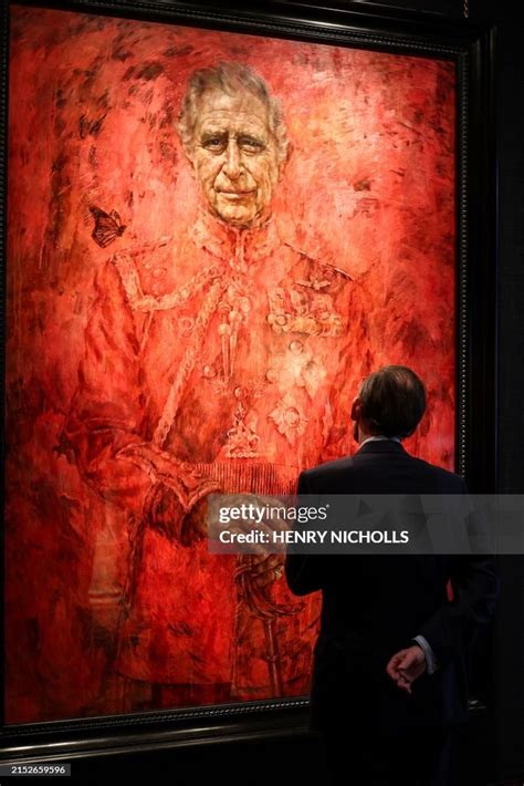 A Visitor Looks At The New Official Portrait Of King Charles Iii