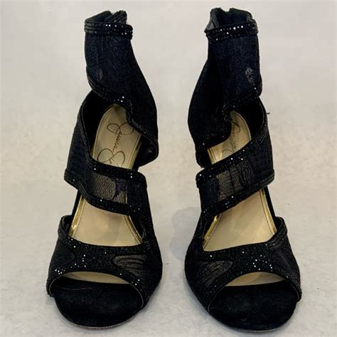 Jessica Simpson Shoes Jessica Simpson Strappy Black Mesh Lace And