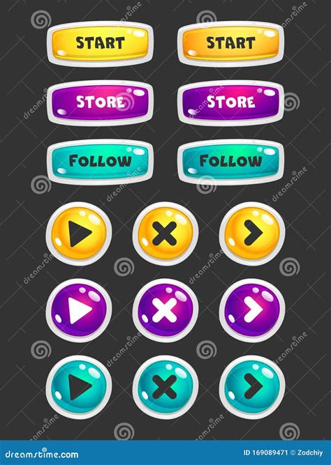 ui set of game navigation stock illustration illustration of navigation 169089471