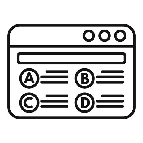 Premium Vector Web Browser Interface Outline Icon