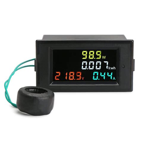 AC V A Voltage Current Color LCD Display Panel Digital Voltmeter Ammeter Watt Active