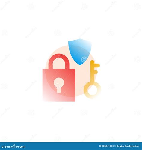 Password Vector Icon In Gradient Style Editable Illustration Stock Vector Illustration Of