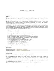 Lab8 Solutions Pdf Module 8 Lab Solutions Part 2 For This Part Of The