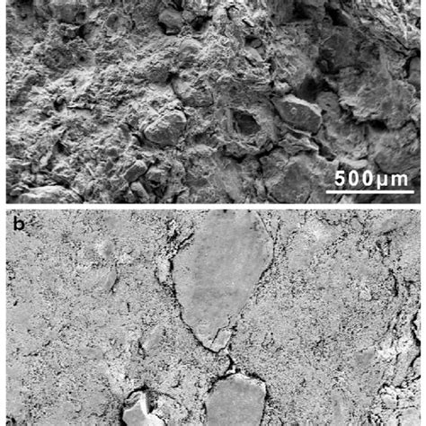 A Microstructure Of A Clay Material With 1 Wt Humidity B