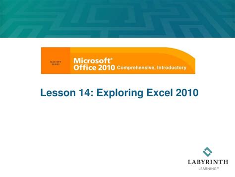 PPT Lesson Exploring Excel PowerPoint Presentation Free Download ID