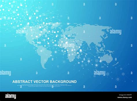 Global Network Connection Concept Big Data Visualization Social
