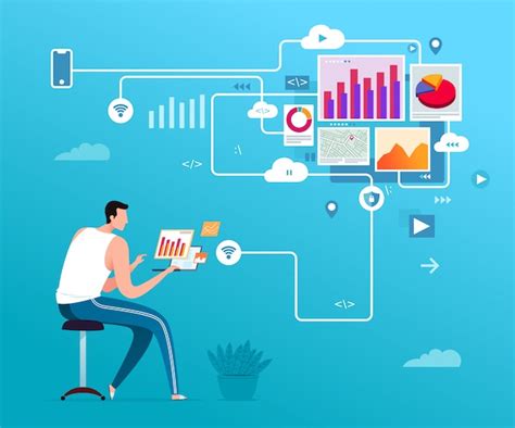 Premium Vector Freelance Data Analysis And Web Programmer