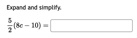 Solved Expand And Simplify C Chegg Com