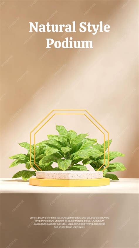 Коричневая стена и растение 3d рендеринг изображения пустая сцена терраццо и желтый