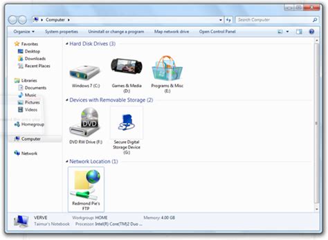 Access FTP Sites Natively In Windows 7 Redmond Pie