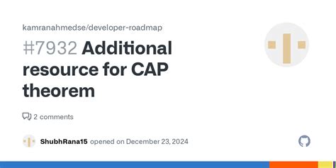 Additional Resource For Cap Theorem · Issue 7932 · Kamranahmedsedeveloper Roadmap · Github