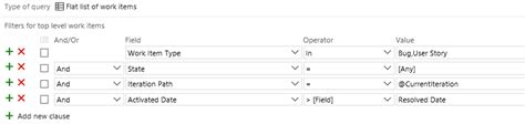 Server How To Build A Query In The Tfs Query Editor To Show Stories
