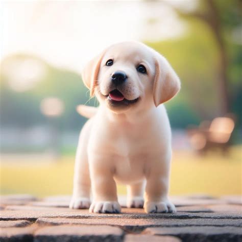 Premium AI Image Lab Puppy On Table