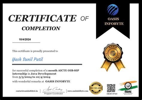 yash patil on linkedin javaprogramming javadeveloper internship