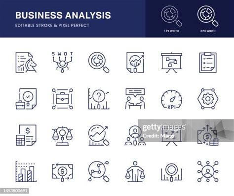 Business Analysis Line Icons This Icon Set Consists Of Swot Analysis