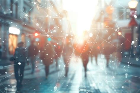 Premium Photo Iot Ai Big Data And Smart Cities Concept Neural Networks Connect Atoms And Blur