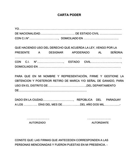 Carta Poder Simple Para Tramite Del Ran Adobe Acrobat