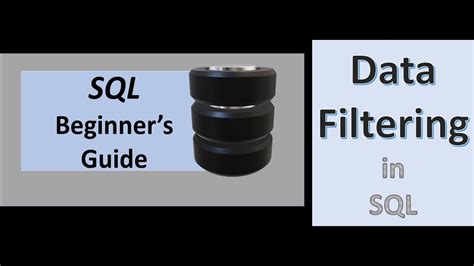 Data Filtering In Sql Sql Youtube