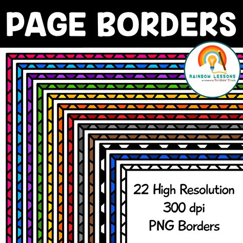 Rainbow Borders Colorful Borders Rainbow Page Borders And Frames Made By Teachers