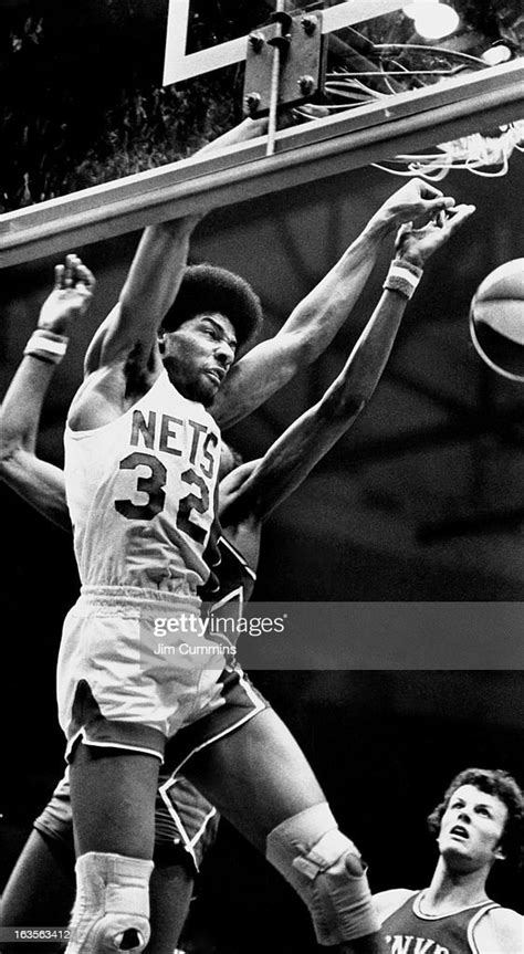 Julius Erving Of The New York Nets Dunks During A Game Played Circa