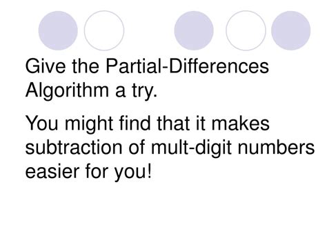 Ppt Partial Differences Algorithm For Subtraction Powerpoint Presentation Id5761169