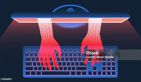 해커 해킹 컴퓨터 벡터 일러스트 레이 션 컴퓨터 범죄에 대한 스톡 벡터 아트 및 기타 이미지 컴퓨터 범죄 데이터 유출