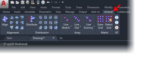 the easyest way to align and distribute in autocad arsenal technology