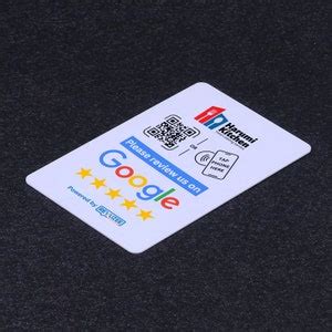 Google Review NFC QR Code Tap Card Made With Your Business Logo Tap Or Scan Programmable