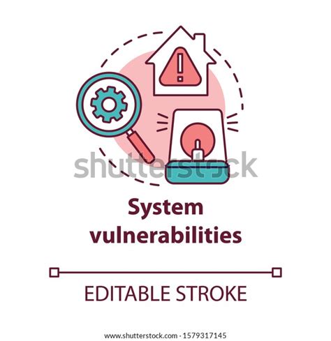 System Vulnerabilities Concept Icon Smart House Stock Vector Royalty Free 1579317145