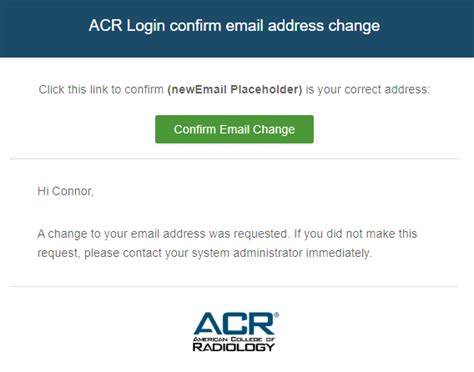 How To Update Your Acr Login Email Address Accreditation Support