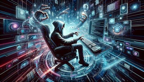 Premium Ai Image Cybernetic Interface Futuristic Hacker With