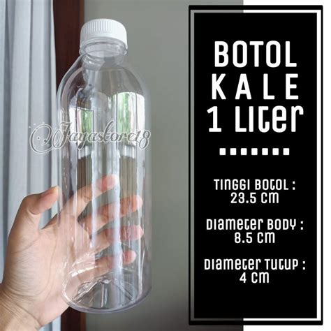 Jual Botol Kale 1liter Tebal 49gr Botol Kenanga Khusus Gosend Grab Diameter Tutup Botol 4cm 4