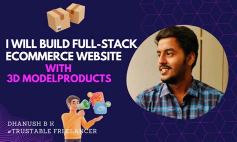 do full stack ecommerce website with 3d model products by dhanush b k