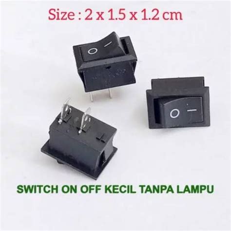 Jual SAKLAR SWITCH ON OFF HITAM PIN TANAM MINI KOTAK MOBIL MOTOR ALAT ELEKTRONIK LAMPU TEMBAK