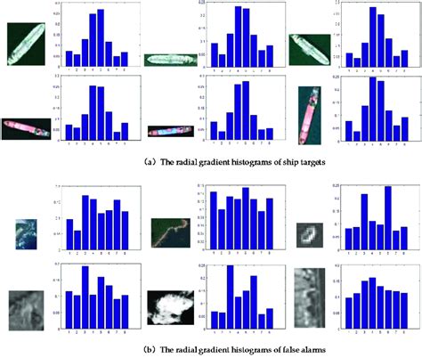 Radial Gradient Histogram Statistics Of The Ship Candidates The