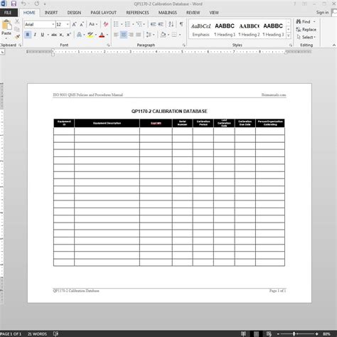 Instrument Calibration Sheet Excel At Claudia Sutton Blog